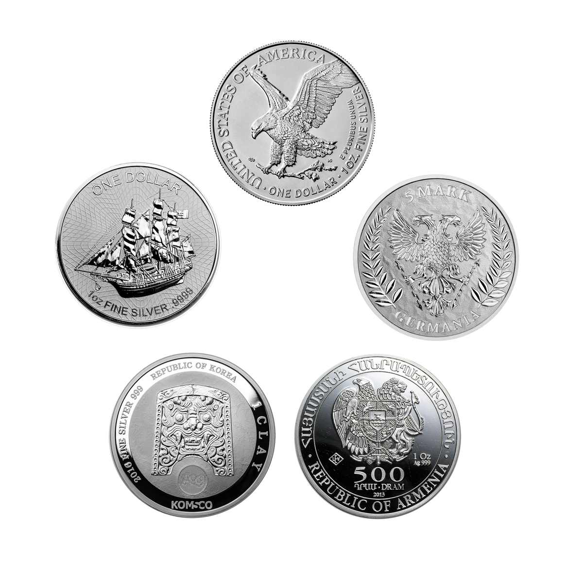 1 oz Silver Coin (Random Mint & Design) | Investor Crate® – IC INC